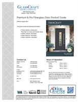 Premium & Pro FiberCraft® Door Product Guide